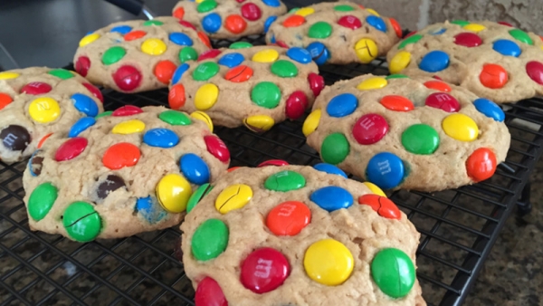 Rainbow chip cookies