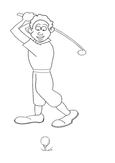 Golf colouring page | Activities | Kidspot