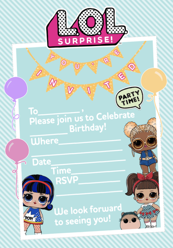 LOL Surprise Themed Party Invites | Birthdays | Kidspot