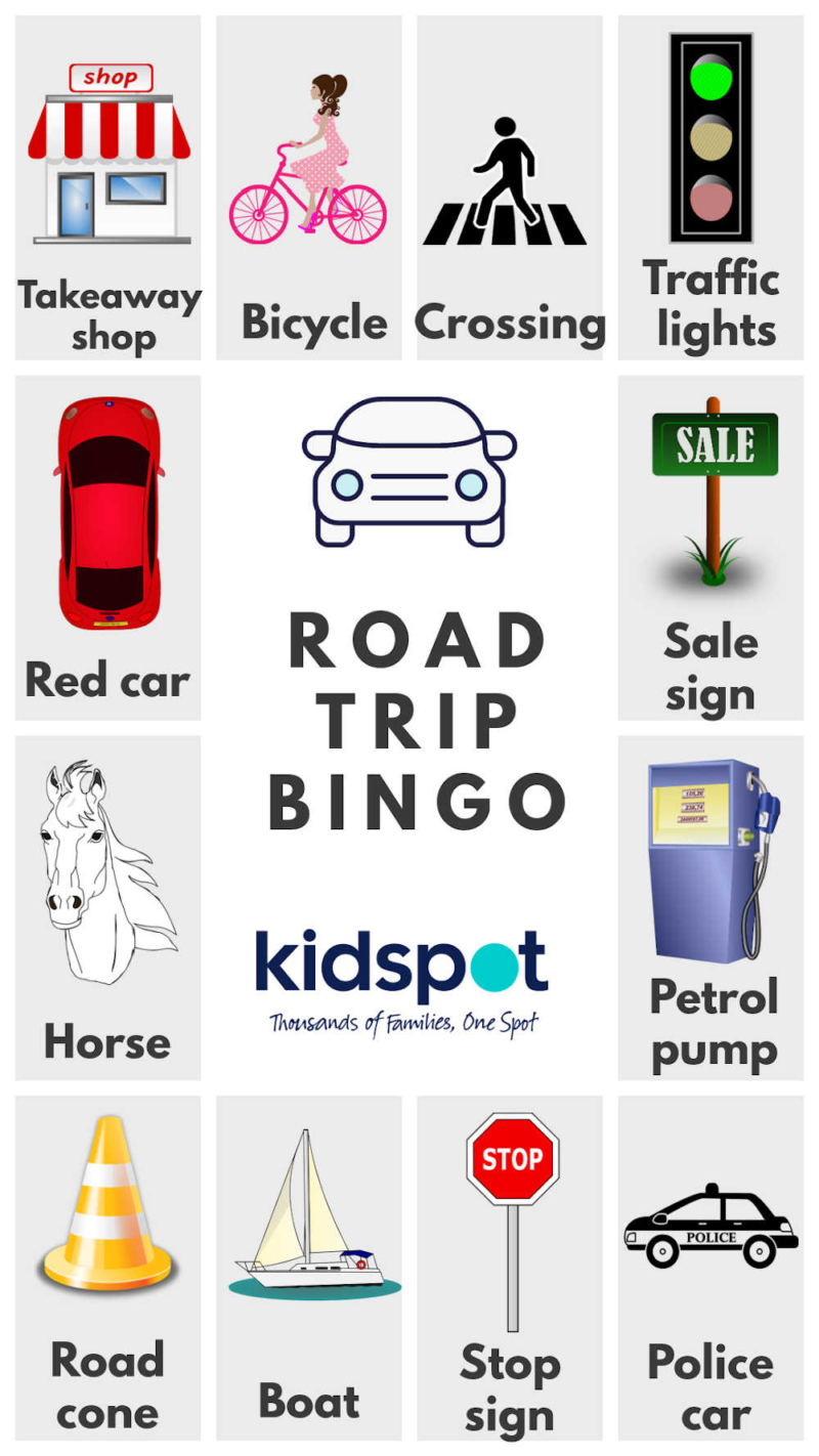 Road Trip Bingo | Family Time | Kidspot