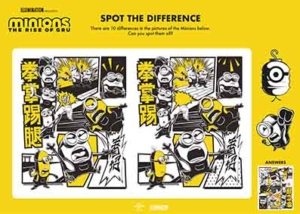 Minion spot the difference 400 | Kidspot