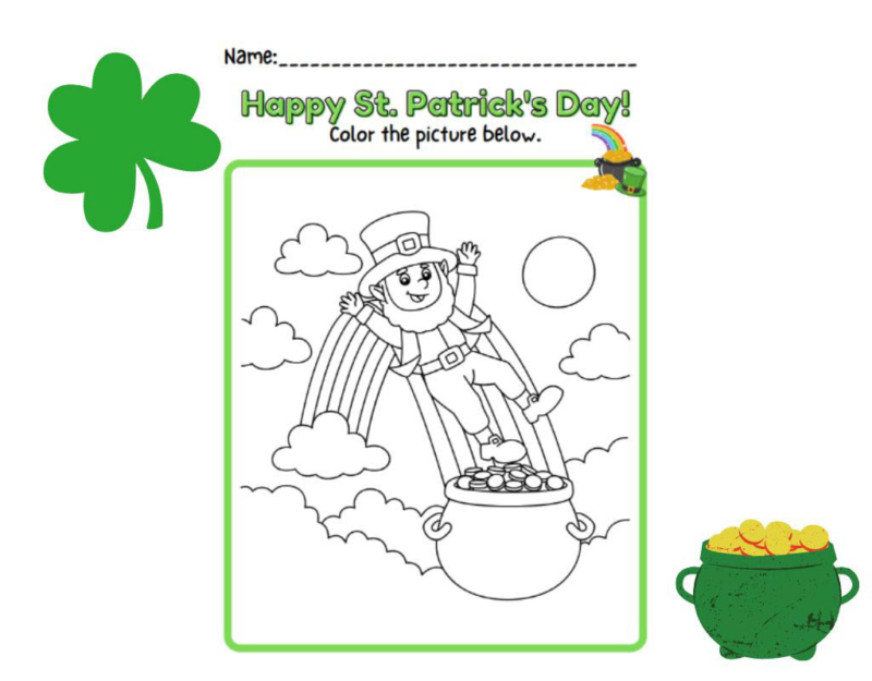 St. Patrick's Day Colouring Page | Activities | Kidspot