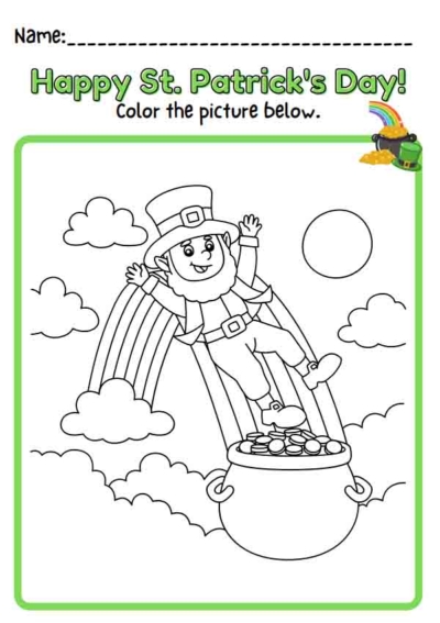 St. Patrick's Day Colouring Page | Activities | Kidspot